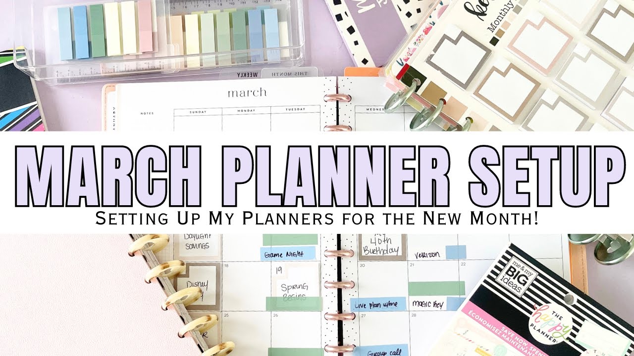 March 2024 Planner Setup | Setting Up My Planner for the New Month ...