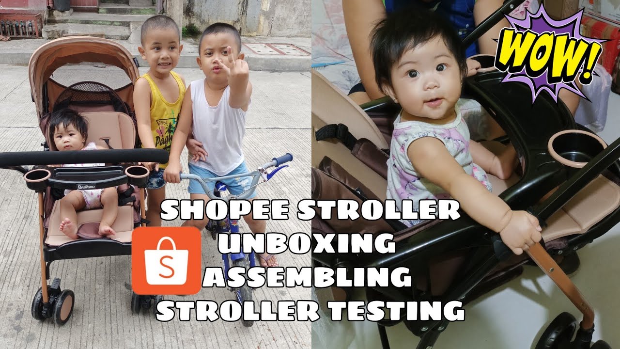 Babygro Stroller Unboxing + Assembling + Stroller Test with Oppu & Oppa ...