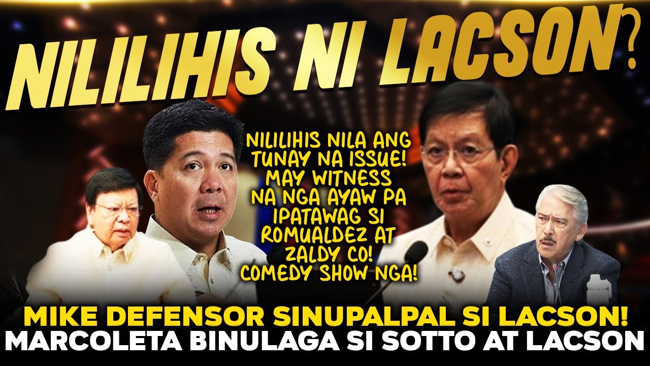 "NILILIHIS NI LACSON!" MIKE DEFENSOR SINUPALPAL SI LACSON! MARCOLETA ...