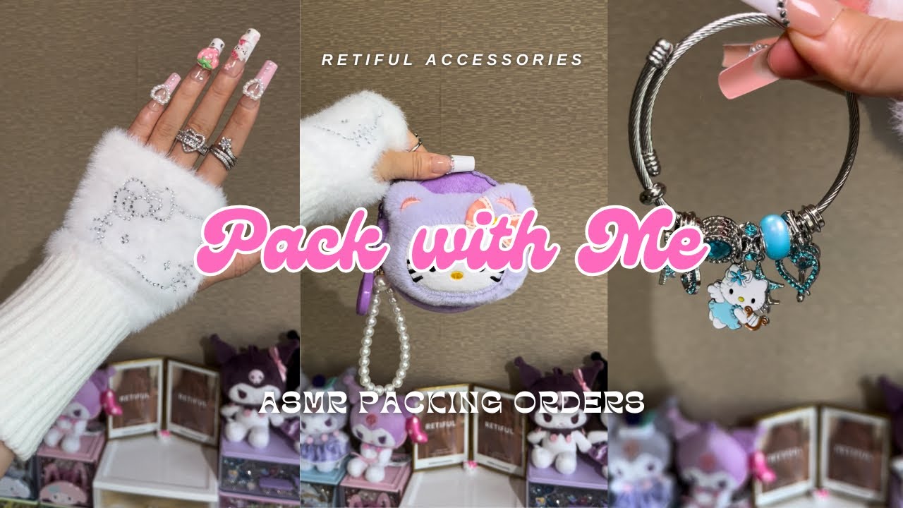 ASMR packaging Amanda’s Hello Kitty & Kuromi order 🎀 - YouTube