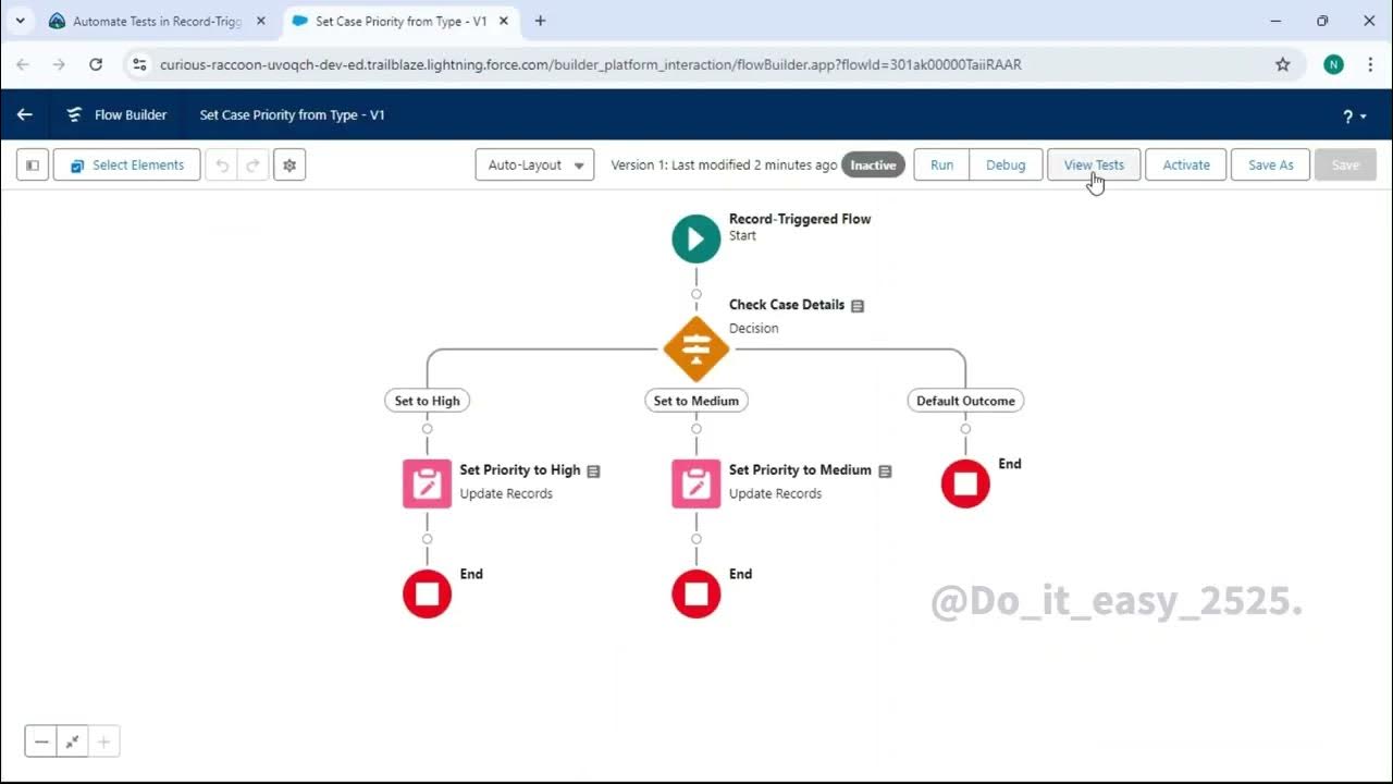 Flow Implementation I Create Flow Tests Salesforce Salesforcedevs