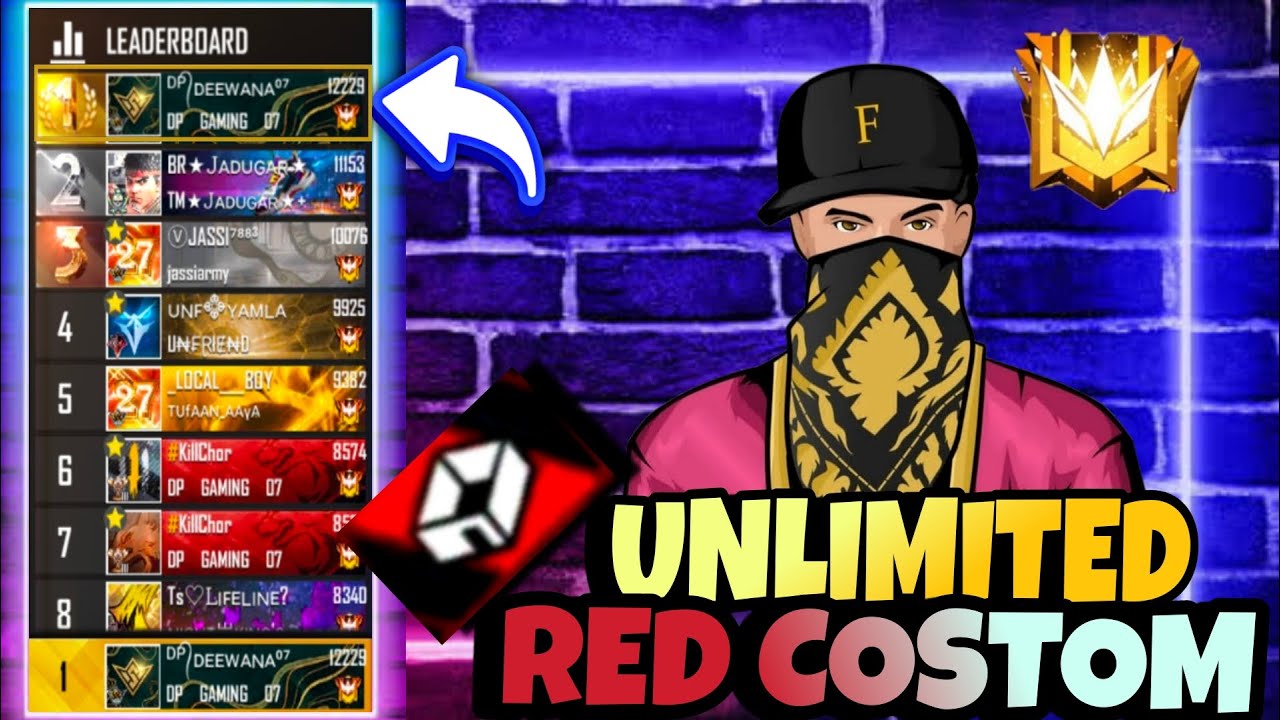 UNLIMITED RED COSTOM PLAYING WITH SUBSCRIBERS || DP GAMING07 || - YouTube
