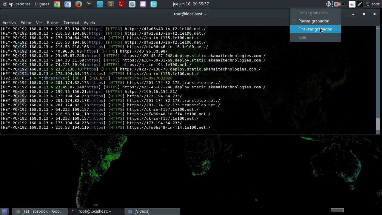 Capturar Trafico Tiempo Real Bettercap Kali Linux 2016 - YouTube