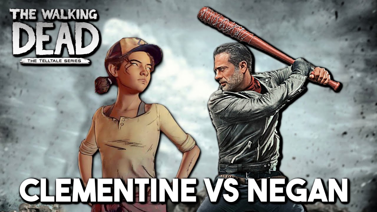 CLEMENTINE VS NEGAN CUT FIGHT - The Walking Dead - YouTube
