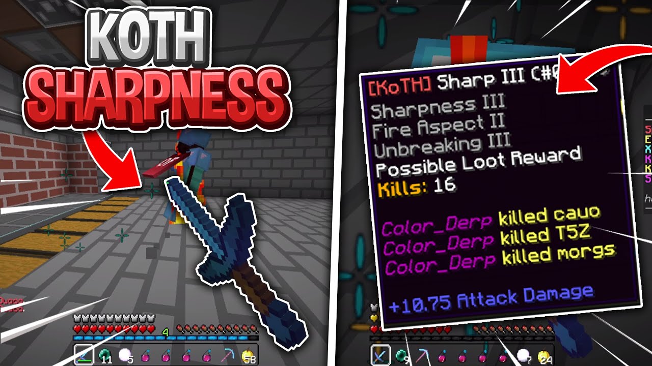 RUNNING IN BASES WITH A KOTH SHARPNESS *20 MIN SPECIAL* | Minecraft HCF ...