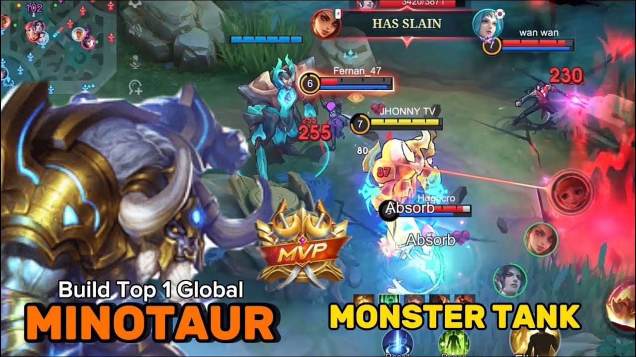 MVP TANK MINOTAUR | Monster Tank Build Top 1 Global - Mobile Legends ...
