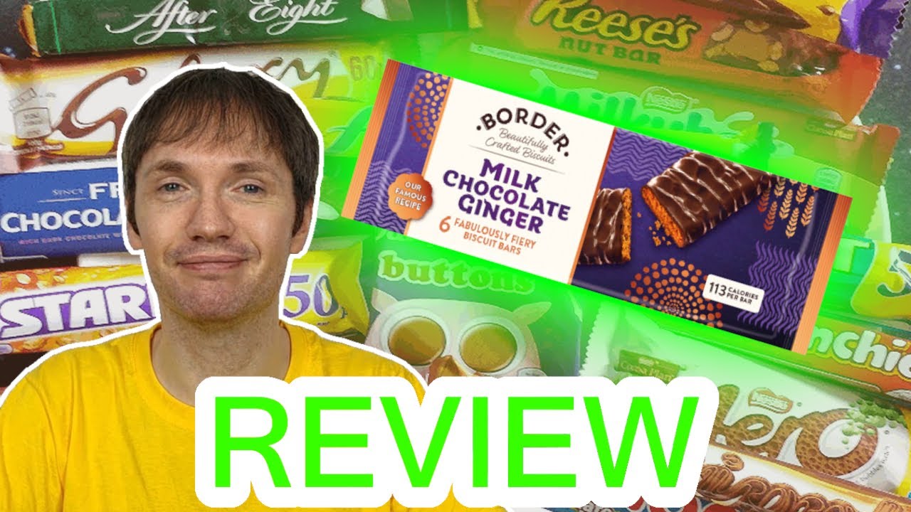 Border Milk Chocolate Ginger Biscuit Bars Review - YouTube