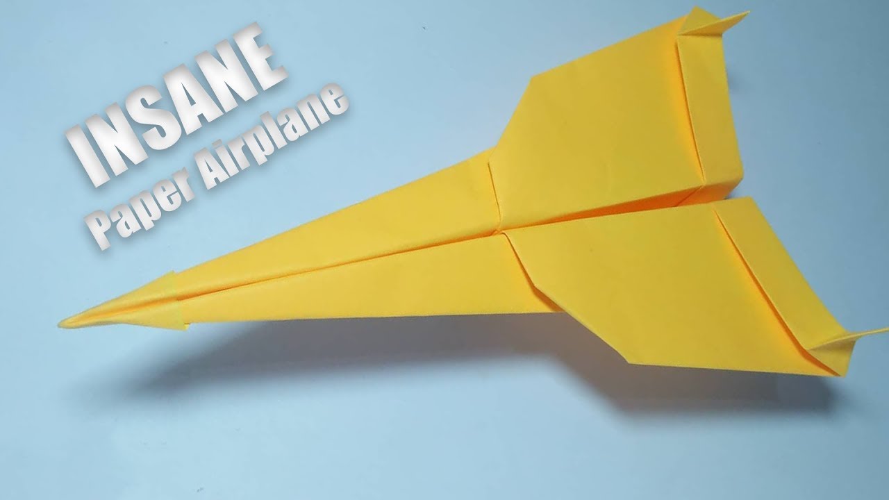 INSANE PAPER AIRPLANE : Paper plane that flies far - paper Airplane ...