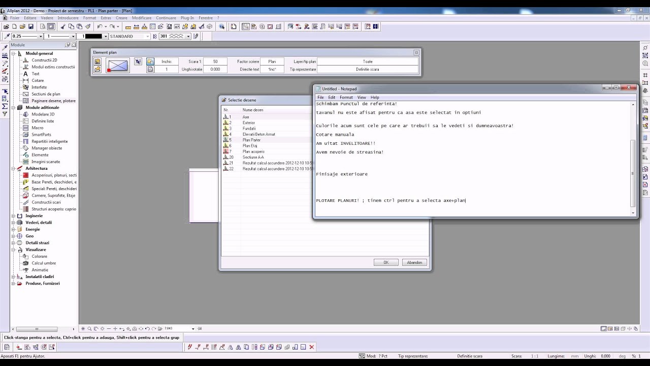 17 Tutorial Allplan 2012 Arhitectura baza Plotare - YouTube