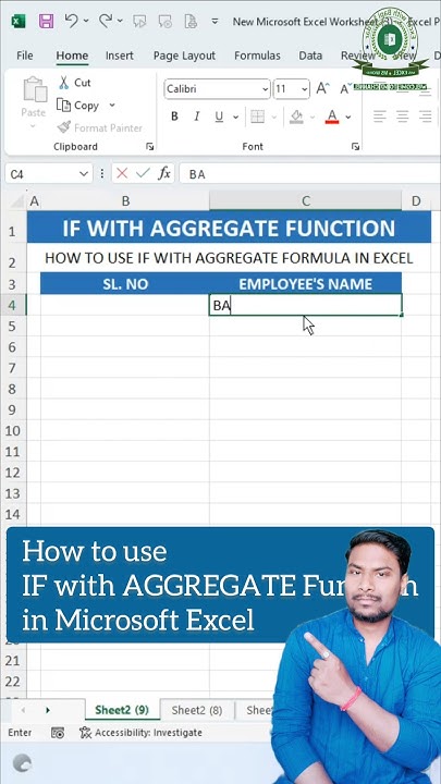 Fill Series | 🤔 How to use IF with AGGREGATE Function in Excel ? #excel #ifformula #aggregate ...