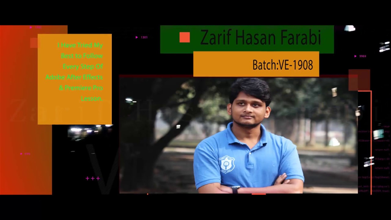 Presentation/Last Class Work 2019/Adobe After Effects CS6/Zarif Hasan Farabi. - YouTube