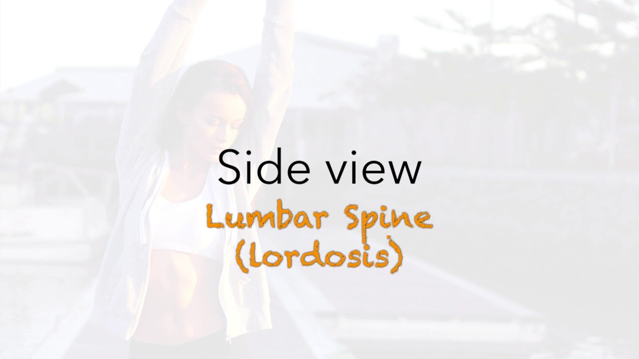 Side view: Lumbar spine (lordosis) - YouTube