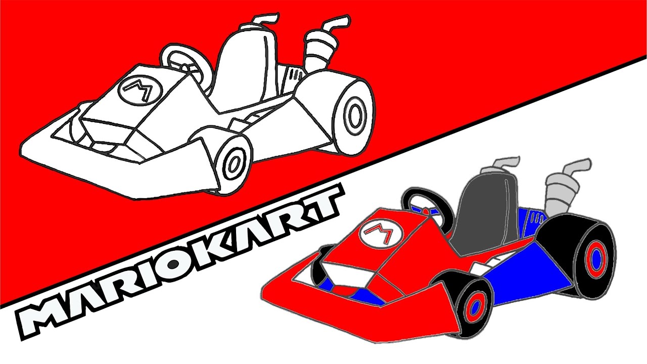 DRAW WITH FUN 🔴 Mastering Mario Kart: Epic Speed Drawing of Iconic ...
