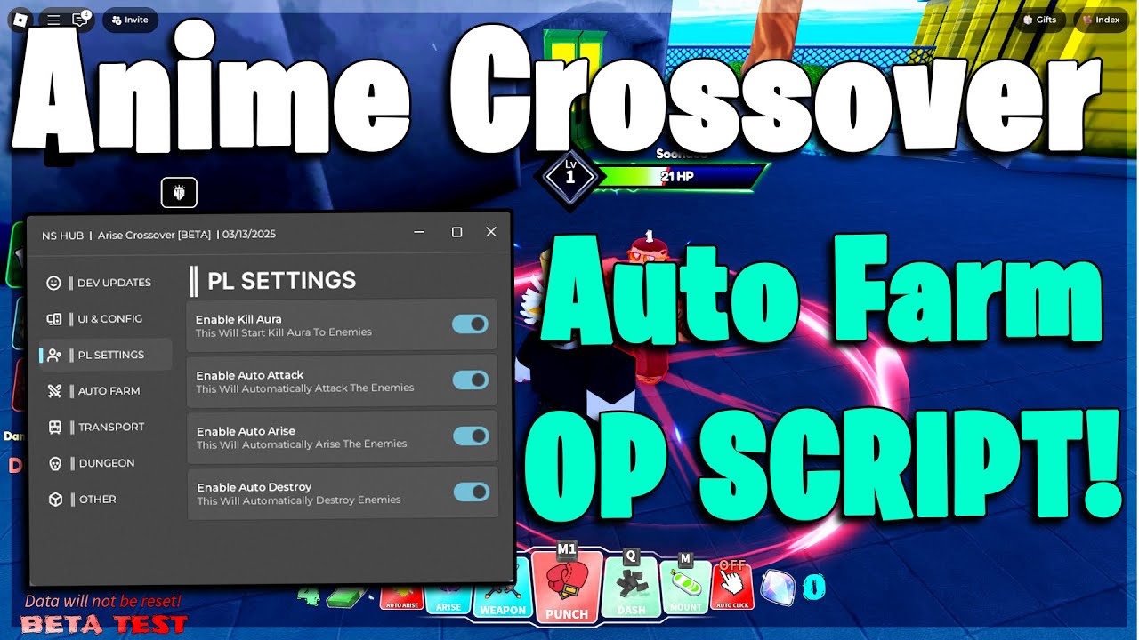 Anime Crossover [BETA] Script - Auto Farm, Kill Aura, Auto Dungeon ...