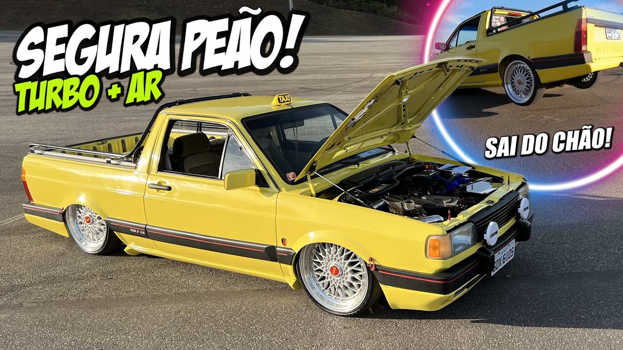 SAVEIRO QUADRADA TURBO COM RODAS BBS TALA 5 - SUSPENSÃO A AR DE MEIA ...