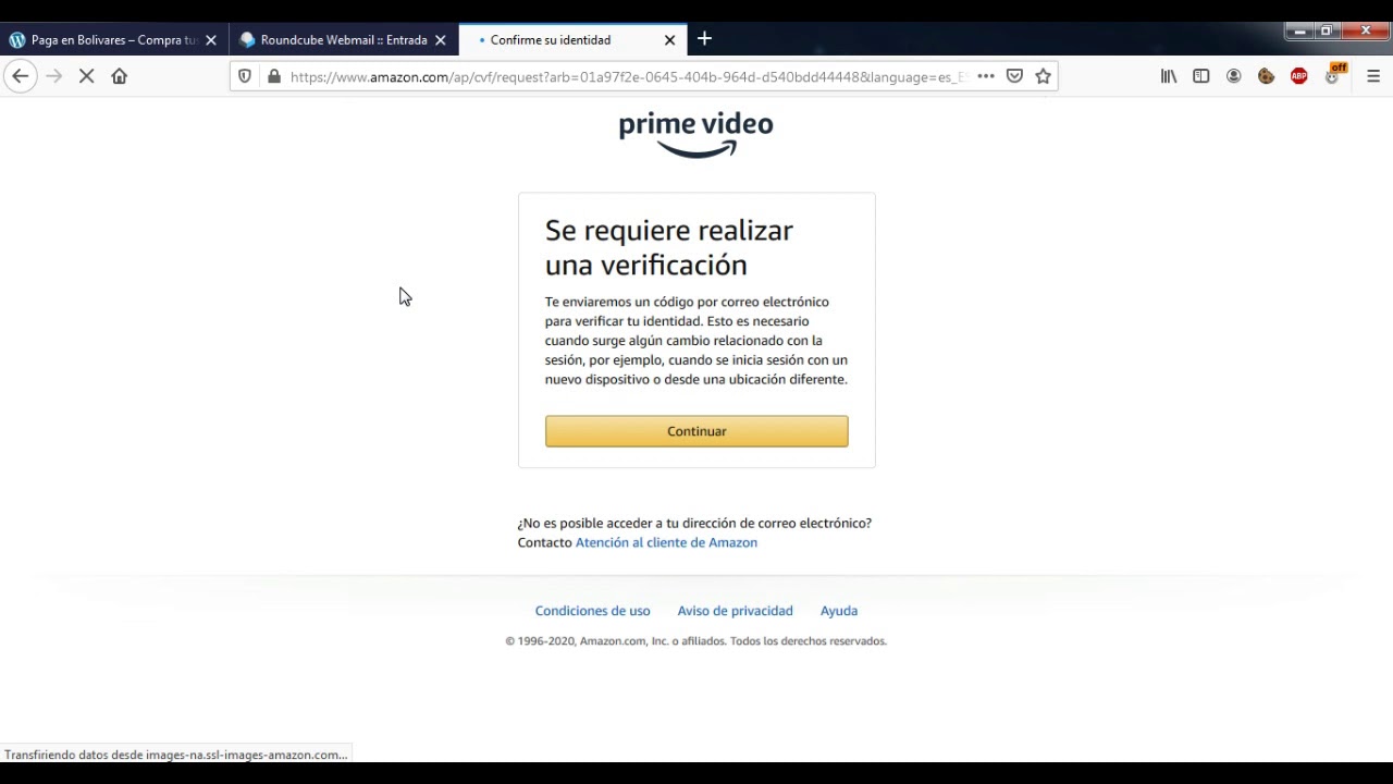 Como entrar al correo y solicitar el codigo de prime video - YouTube