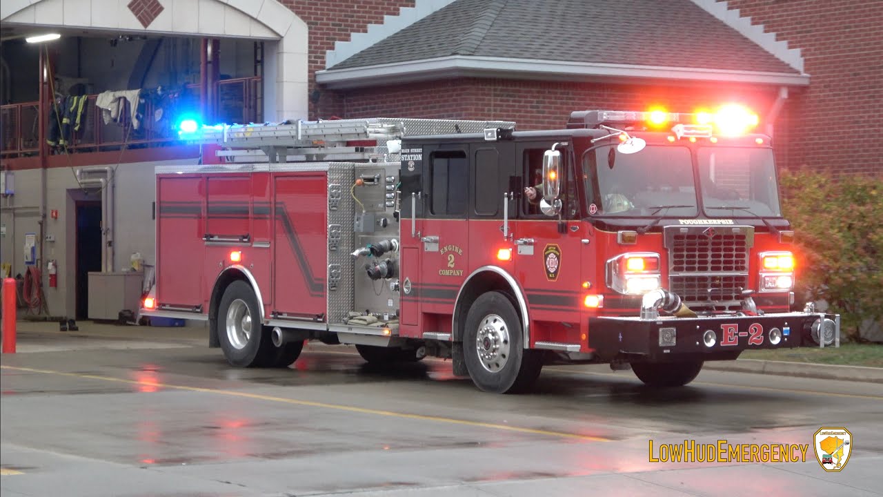 Poughkeepsie FD Engine 2 Responding - YouTube