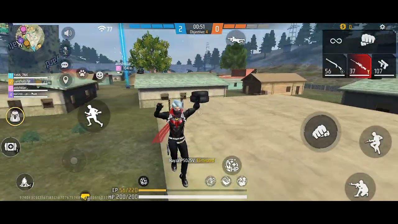 Free fir Lover 4v4, booyah dilaya Bhai ka game play Rahis Khan I'm only ...