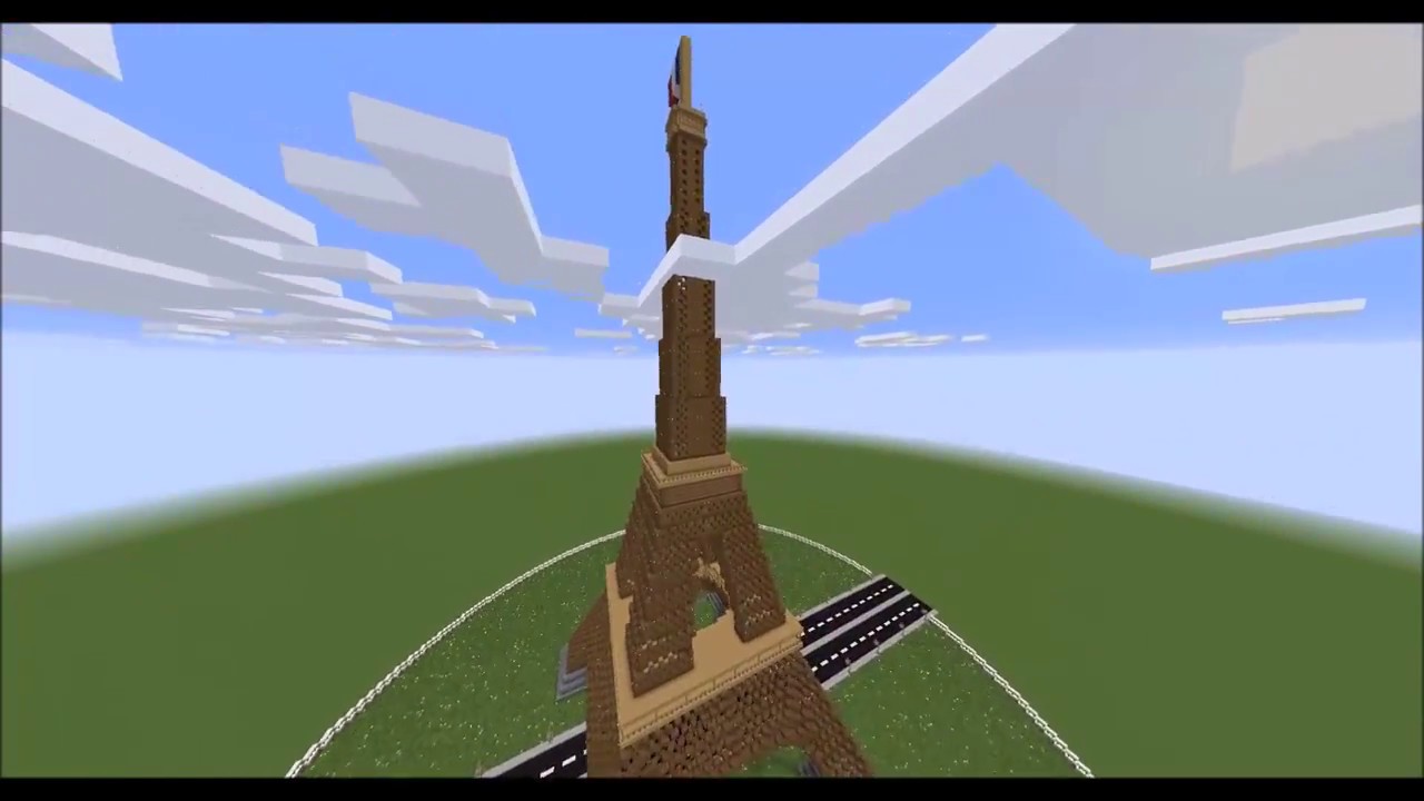 Minecraft-Eiffel Tower สร้างหอไอเฟลครับ - YouTube