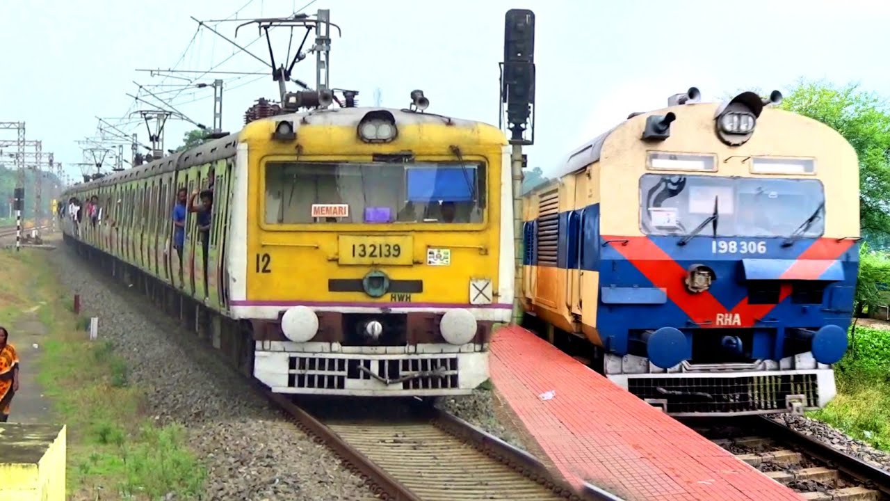 Dangerous Encounters: WAP4 Intercity Hool, Mayurakshi & MEMU/EMU Trains ...