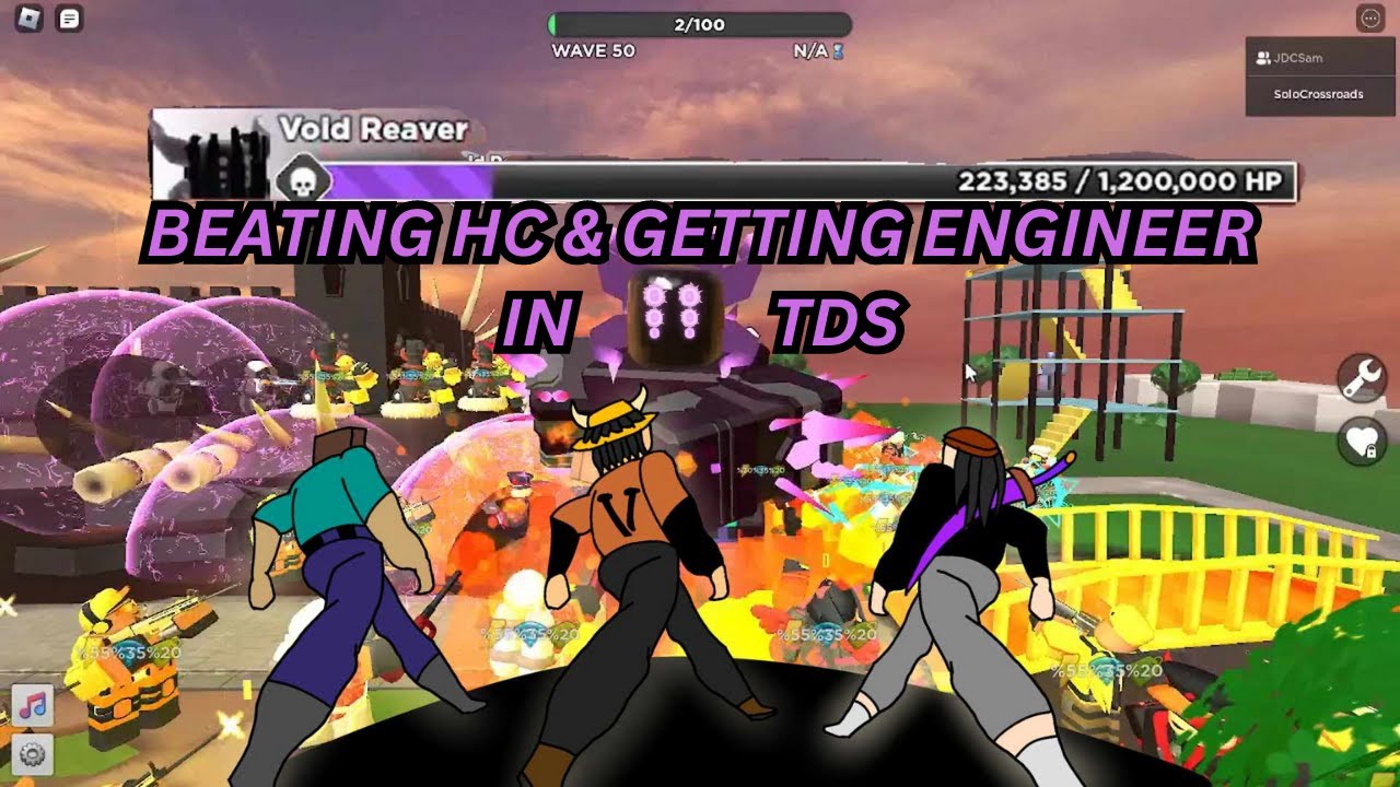 Beating HC again & Getting Engineer | Roblox TDS - YouTube
