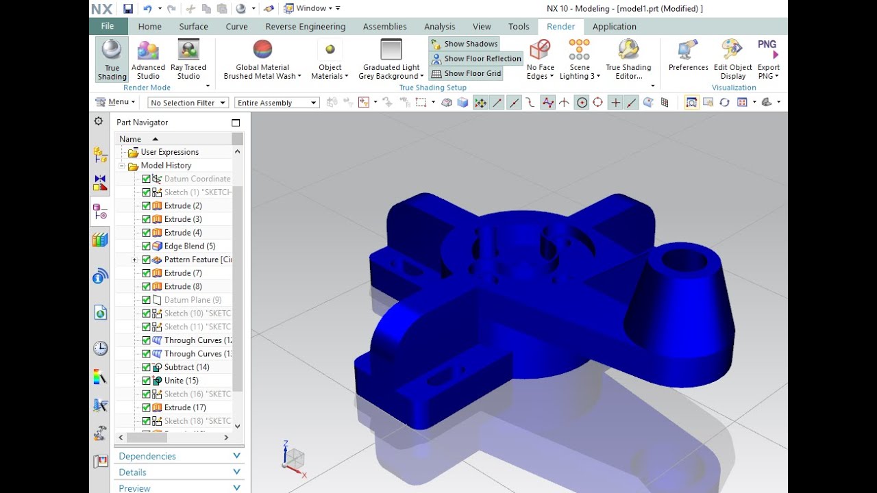 NX CAD Part Exercise #Model #3 |Advance part| - YouTube