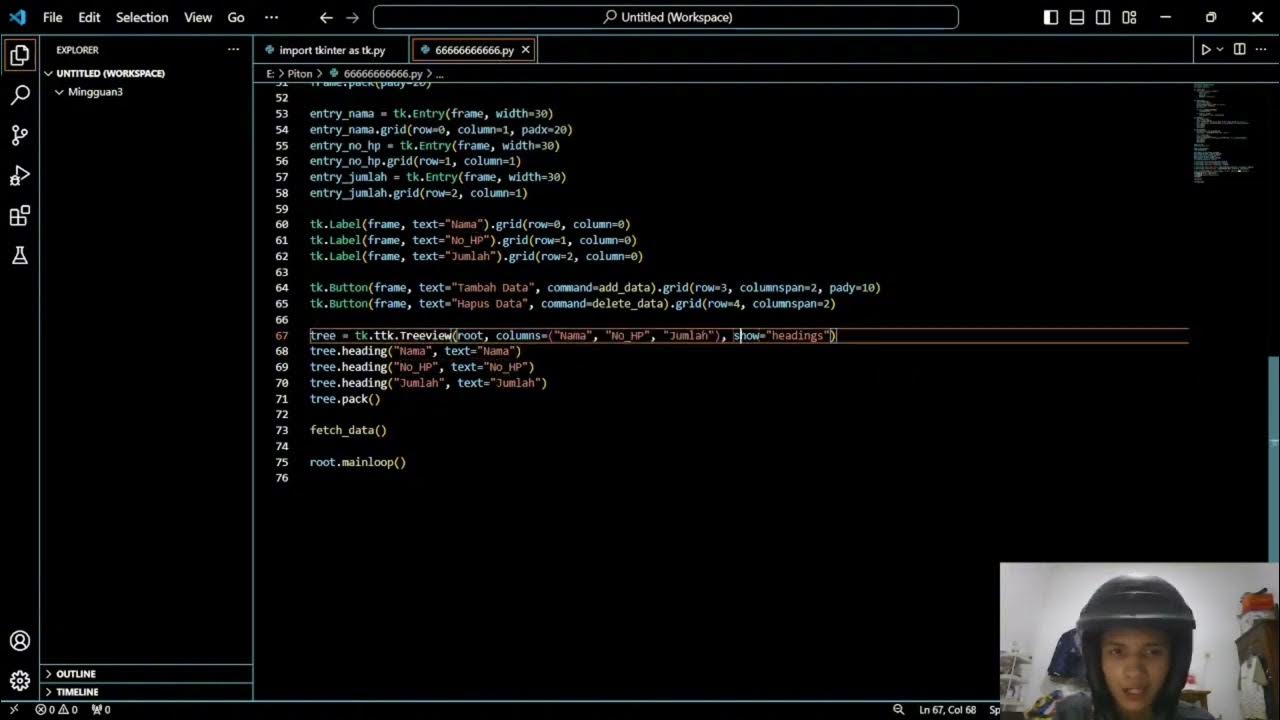 Tugas Pemkom 6 | Pemograman Database MySQL dengan Python dan XAMPP - YouTube