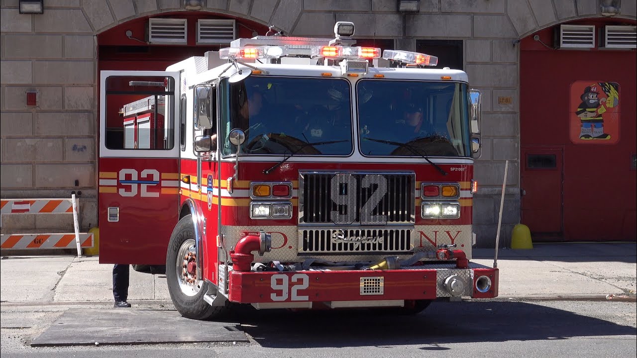 FDNY Engine 92 Responding - YouTube