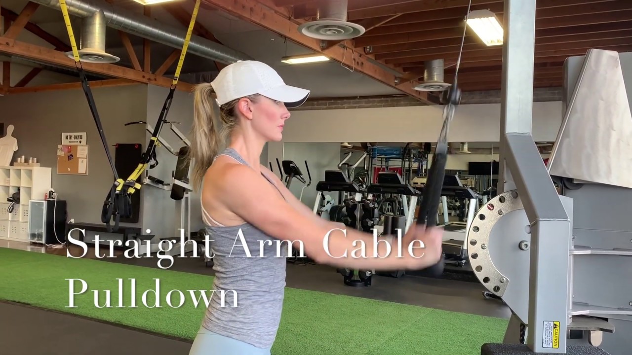 Straight Arm Cable Pulldown - YouTube