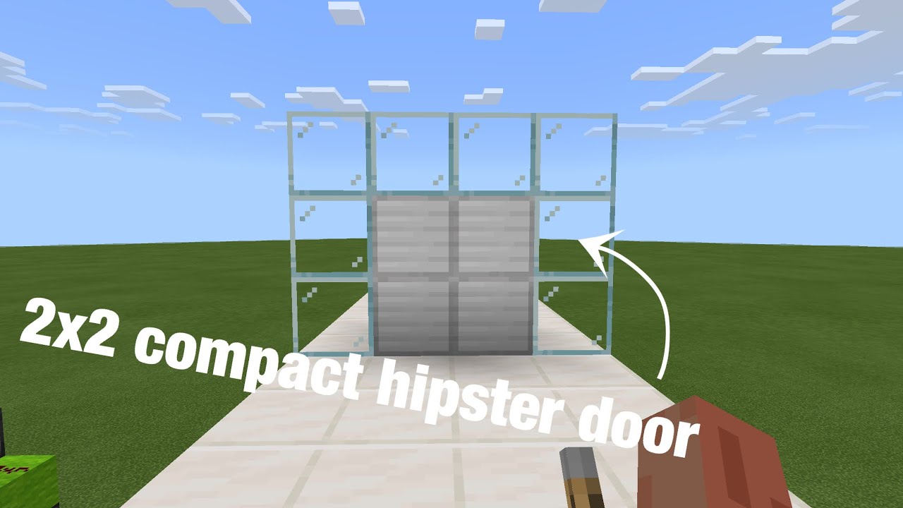 Minecraft BE: Compact 2x2 hipster door - YouTube