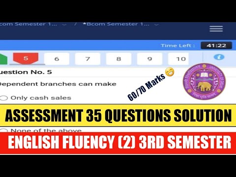 Sol Third Semester English Fluency Assessment 35 Questions Solution 2023 II 3rd Sem English ...