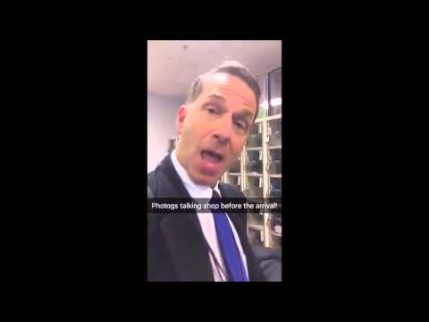 Snapchat of Obama at the airport