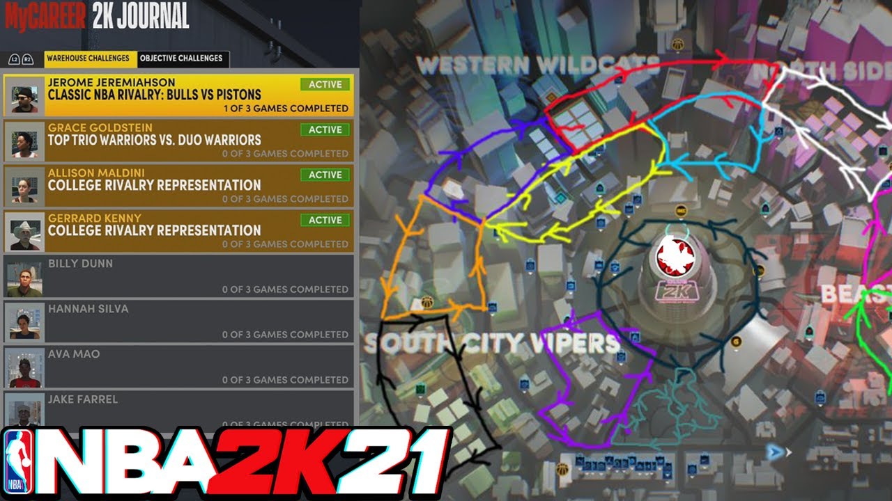 NBA 2K21 NEXT GEN ALL WAREHOUSE AND NPC LOCATIONS! WHERE TO FIND ...