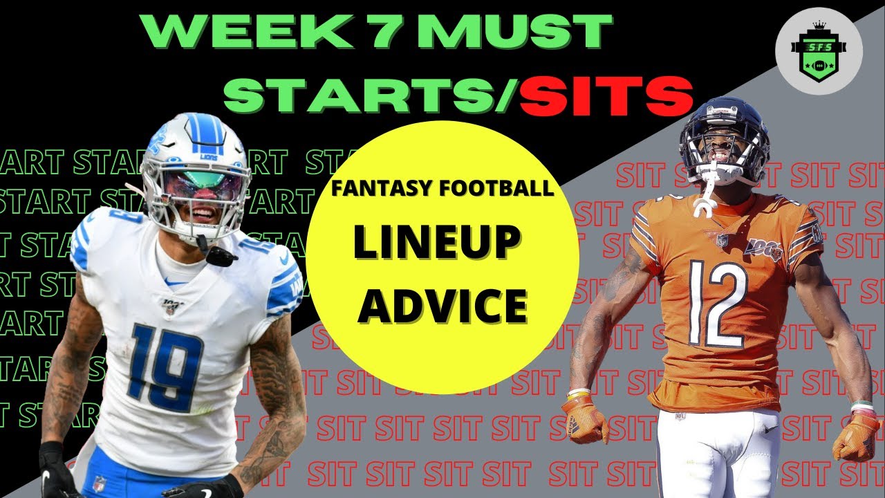 Week 7 Must START + SIT Players - Fantasy Football Lineup Advice - YouTube