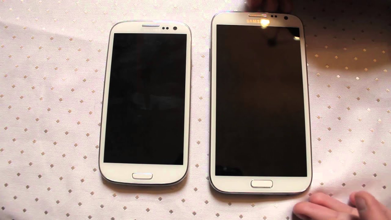 Samsung Galaxy S3 VS Samsung Galaxy Note 2 Androidizen - YouTube