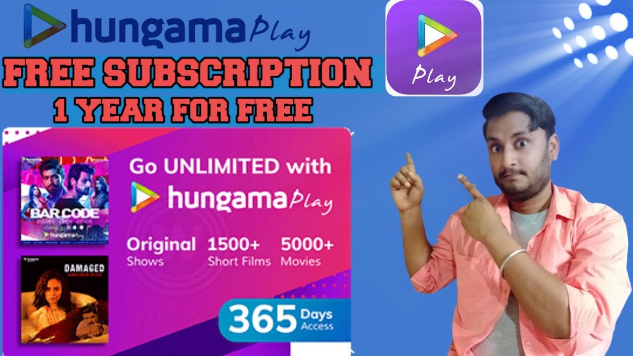 how to get hungama tv one year subscription for free 2021 trick. - YouTube