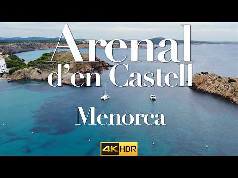 🇪🇸 Arenal d’en Castell yukarıdan ve yürüyerek – Menorca, İspanya’da cennet gibi bir plaj 4K HDR