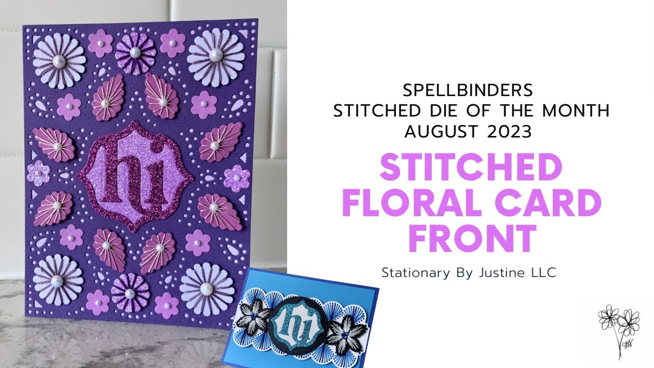 Stitched Floral Card Front | Spellbinders Stitched Die of the Month ...