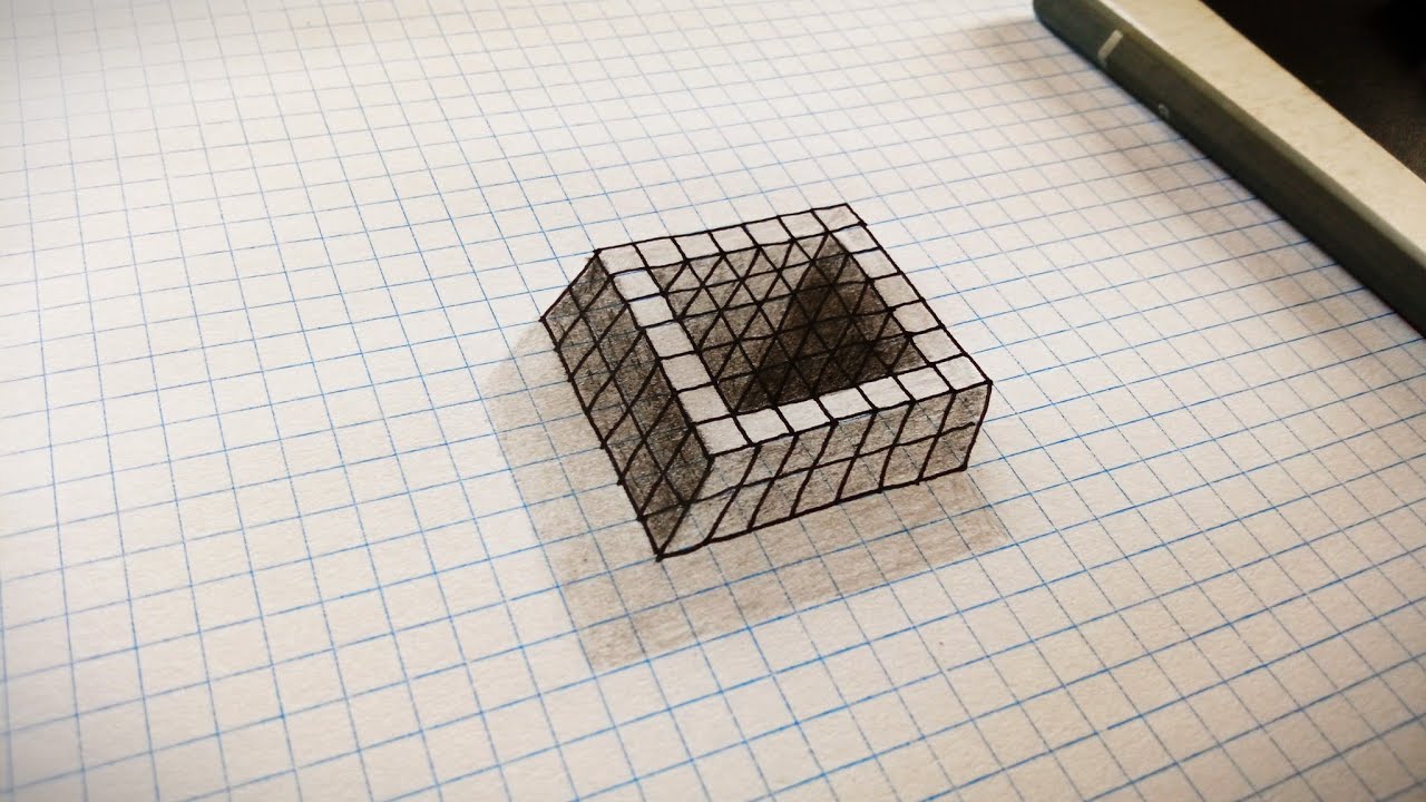Desenho com efeito tridimensional ... fácil de fazer - YouTube