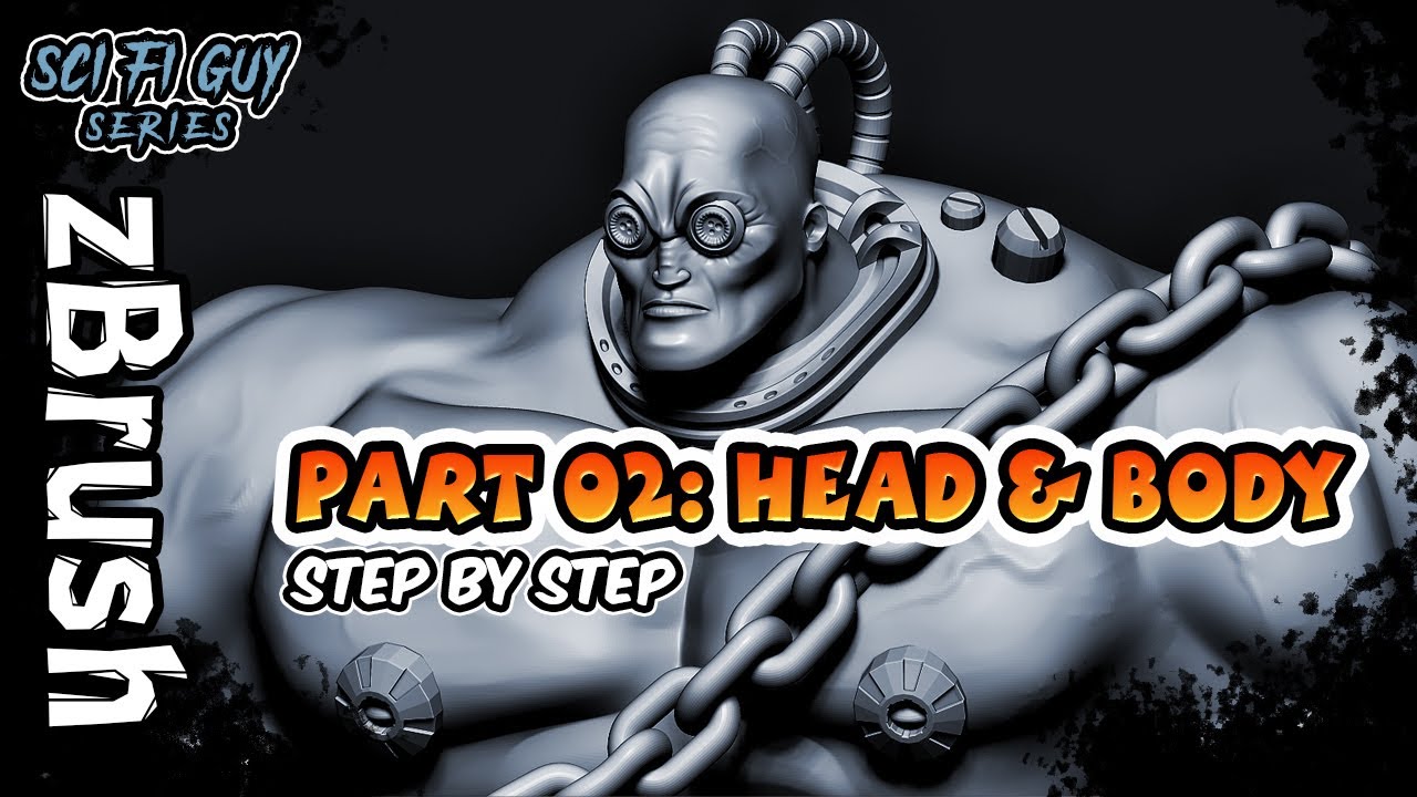 (PART 02 - zBrush Tutorial) Sci-Fi Character Sculpting - YouTube