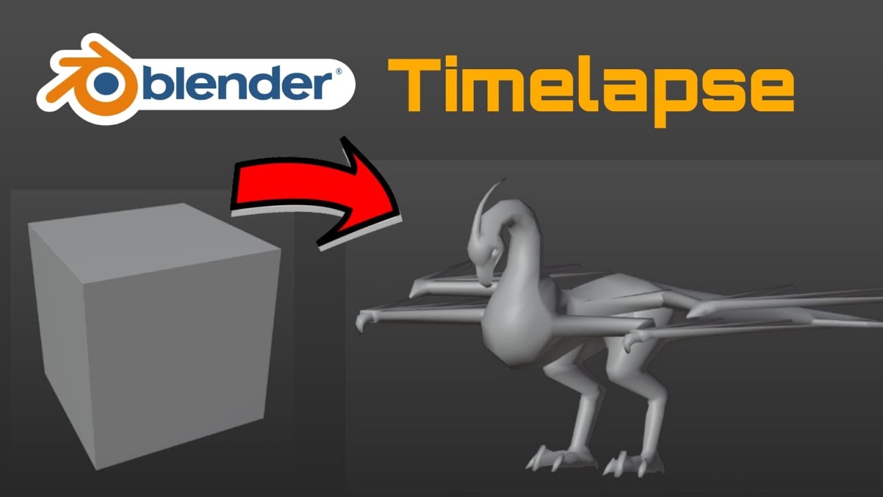 First Blender artwork 5 HOURS timelapse | Fantasy Creature Creation ...
