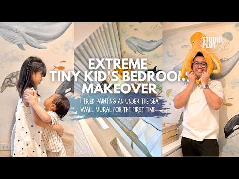 Extreme 7.25SQM Tiny Bedroom Makeover + Under The Sea Wall Mural | Studio Ploy