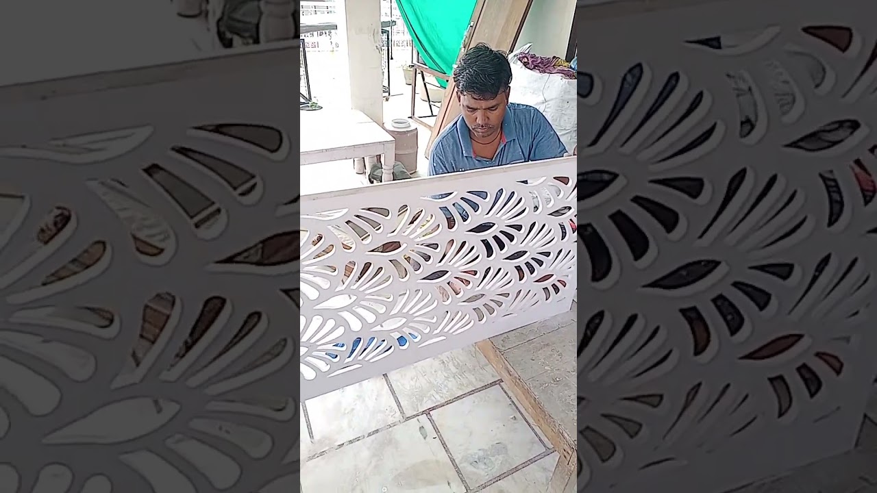 Plastic pvc jali white dico paint - YouTube