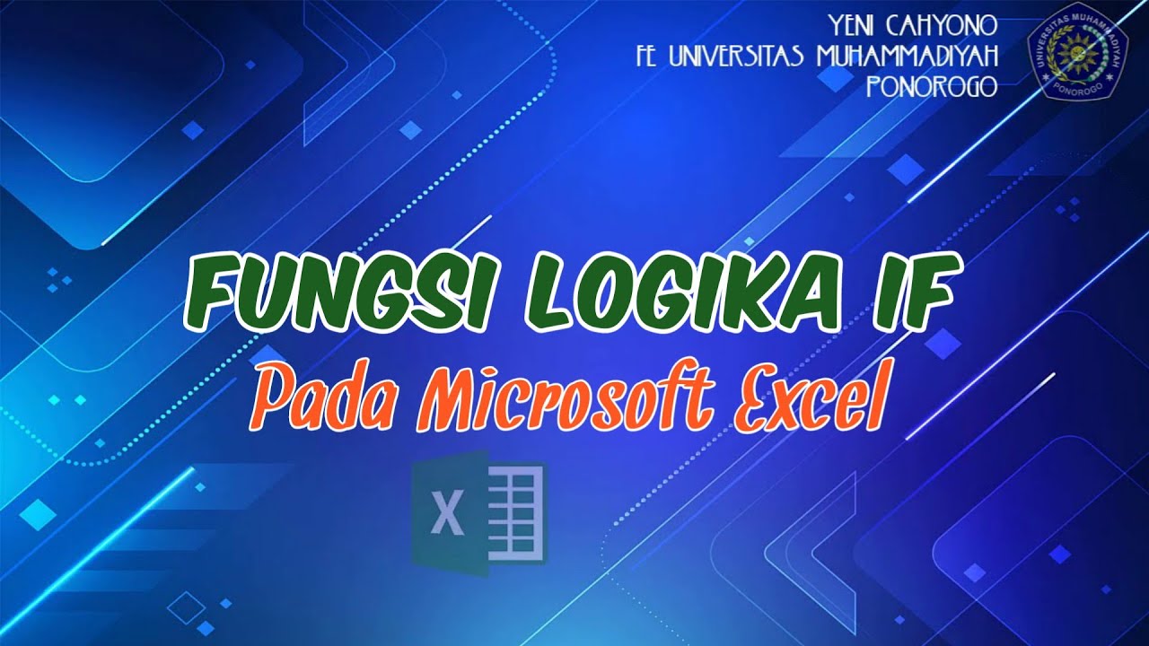 Mengenal Formula Logika IF Pada Microsoft Excel - YouTube