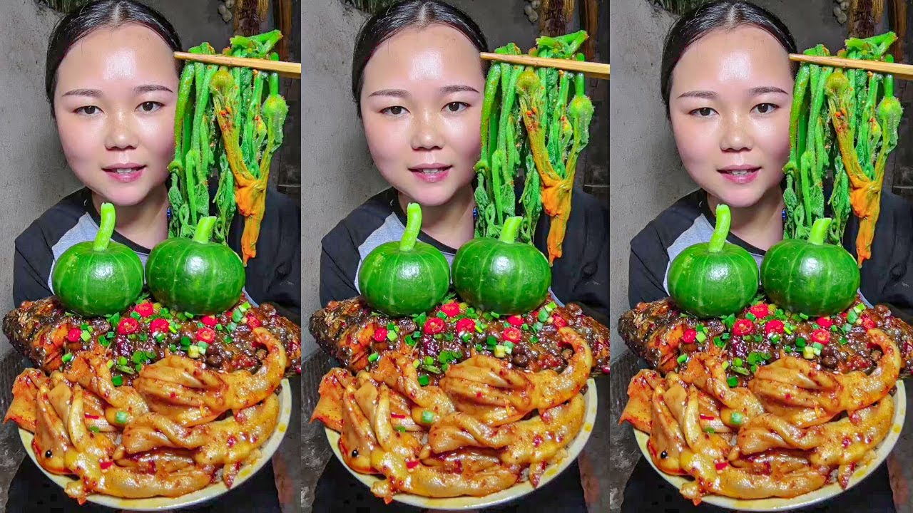 Let's eat show braised crucian carp with spicy farmhouse bean and ...