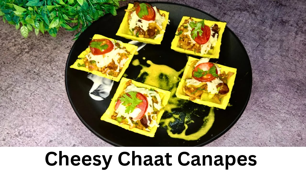 Chessy Chaat Canapes | Chessy Canapes | Canape | Canapes Chaat ...