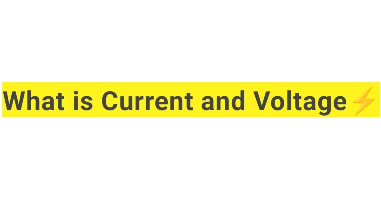 What is Voltage and current in hindi|Difference in Voltage ⚡ & Current|Basic Electrical ...