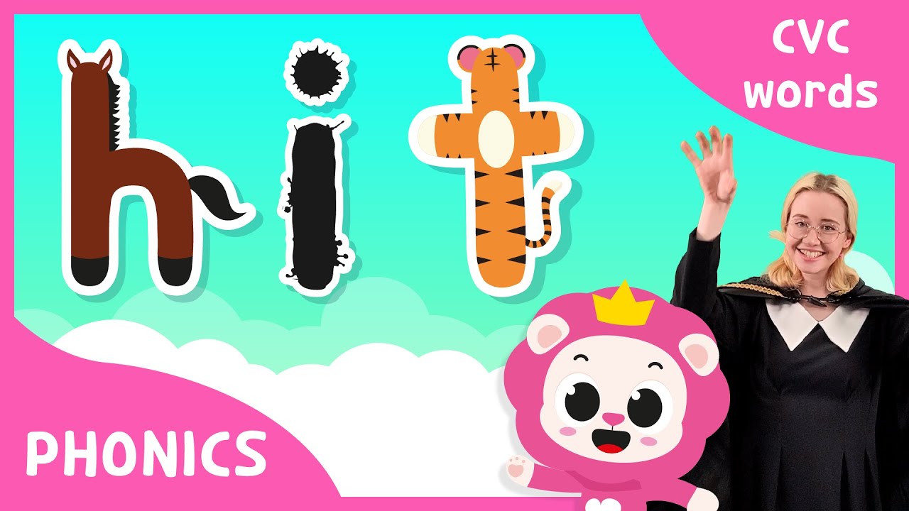 Phonics CVC words ⎢HIT SIT KID LID⎢Alphabet 알파벳 파닉스 영단어 어린이 시트 앉다 히트 ...