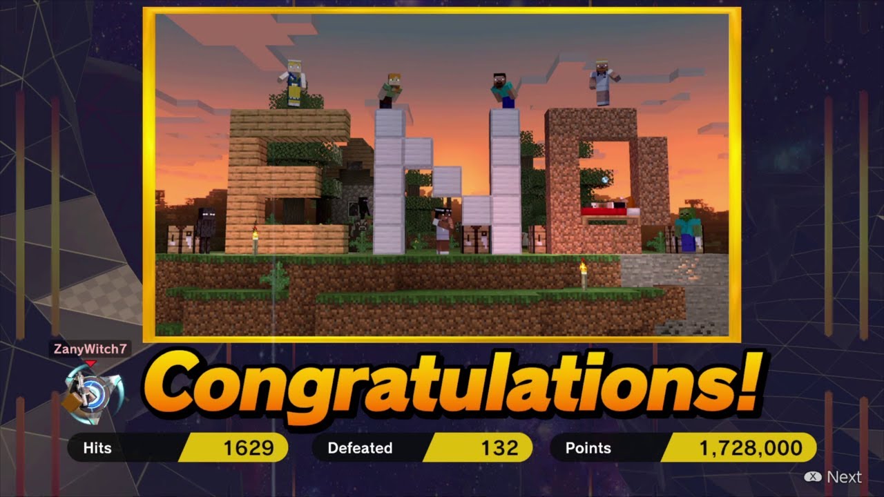 Super Smash Bros Ultimate: Classic Mode w/ Minecraft Steve - Ends at 9. ...