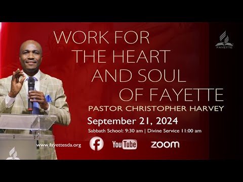 Pastor Christopher Harvey || Work For the Heart and Soul of Fayette ...